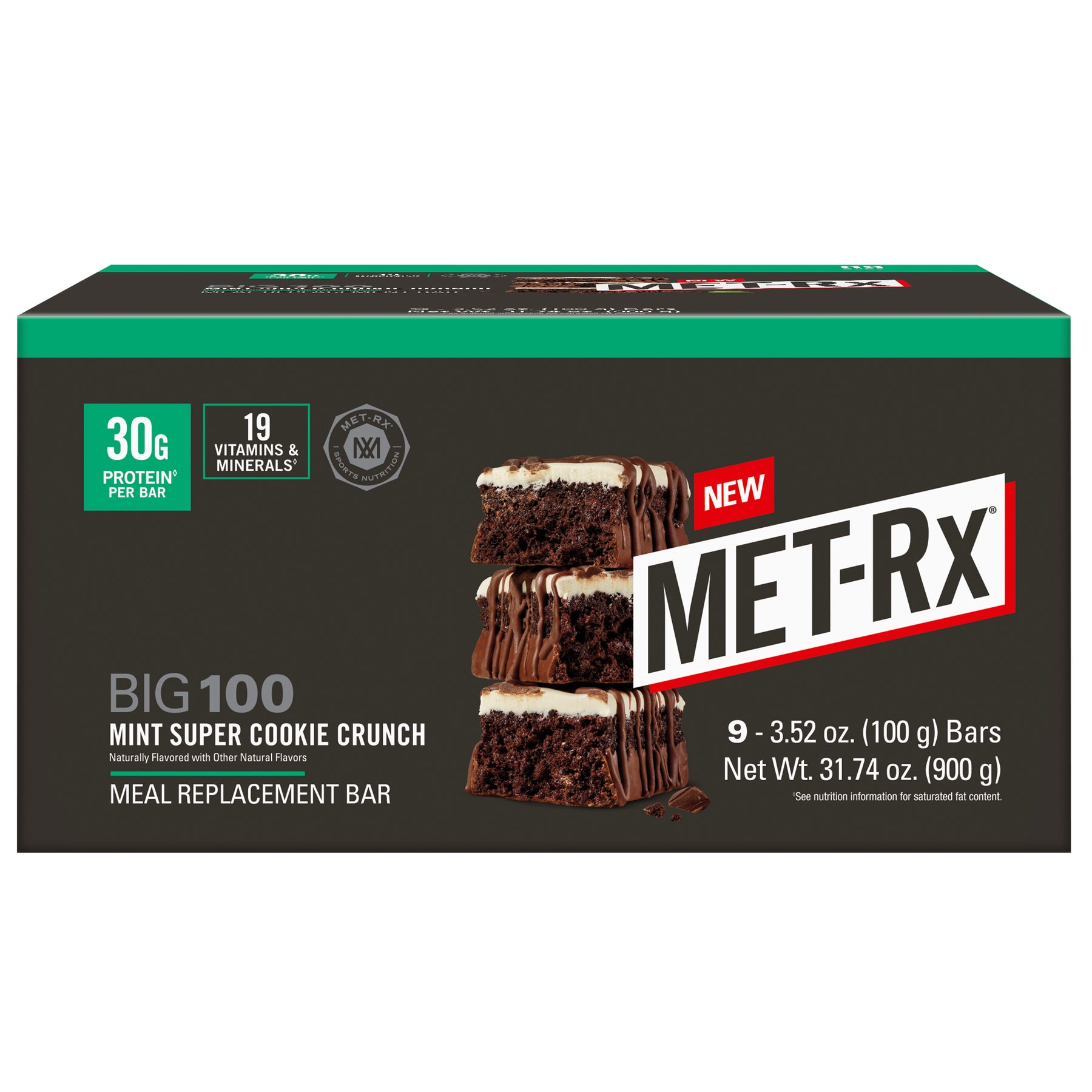 Big 100 Mint Super Cookie Crunch Protein Bar – MET-Rx